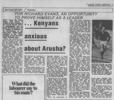 Dicky Evans - Former Kenya Captain - The Atlas Foundation